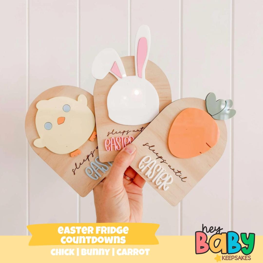 Mini Easter Fridge Countdown Plaques | Various Designs | Magnetic ...