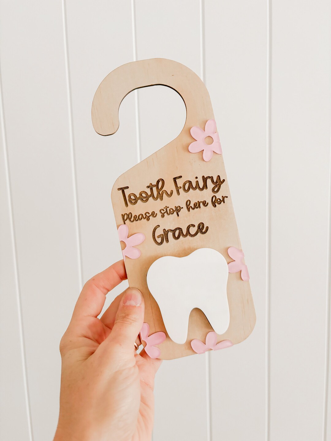Tooth Fairy Door Hanger Fairy Tooth Collector Personalised Lost Tooth ...