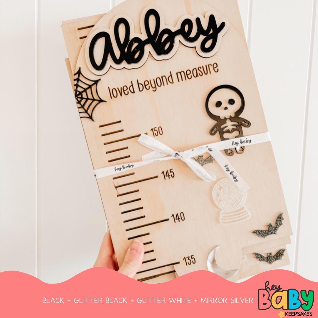 Personalised Growth Chart - SPOOKY | Boys & Girls Height Chart | Kids ...
