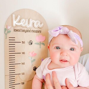 Personalised Growth Chart - WILDFLOWER | Girls Room | Daisy Theme ...