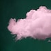 Cloud Canvas Print Emerald Green Dusky Pink Moody Minimalist Wall Art ...