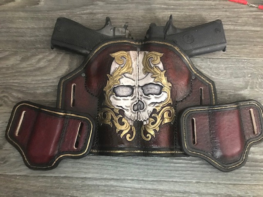 Leather Skull Lower Back Double 1911 Holster. - Etsy