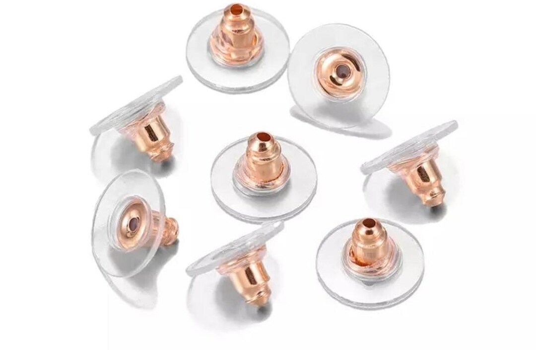 Rose Gold Plated Comfort Earring Backs X 20 Pieces - Etsy
