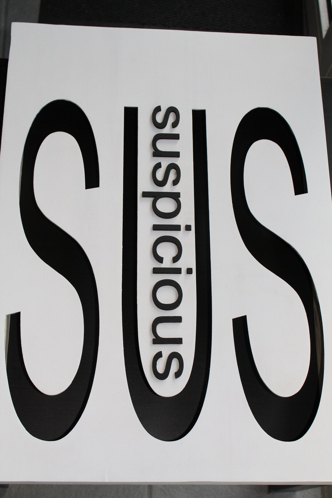 SUS Suspicious 3-D Wall Art Wall Art Wood Sculpture Wall Hanging ...