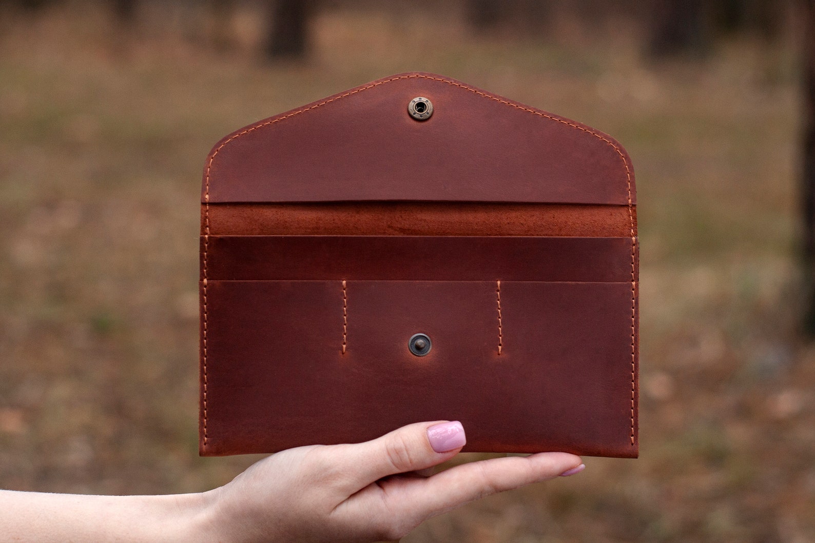 Monogram Leather Envelope Personalized Leather Wallet Travel - Etsy