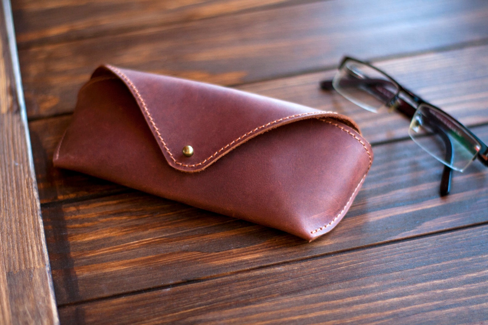 Leather glasses case personalized glasses case monogram | Etsy