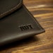 Monogram Leather Envelope, Personalized Leather Wallet, Travel Ticket ...