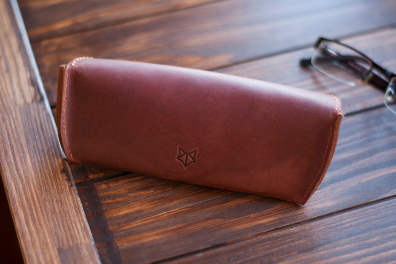 Leather glasses case personalized glasses case monogram | Etsy