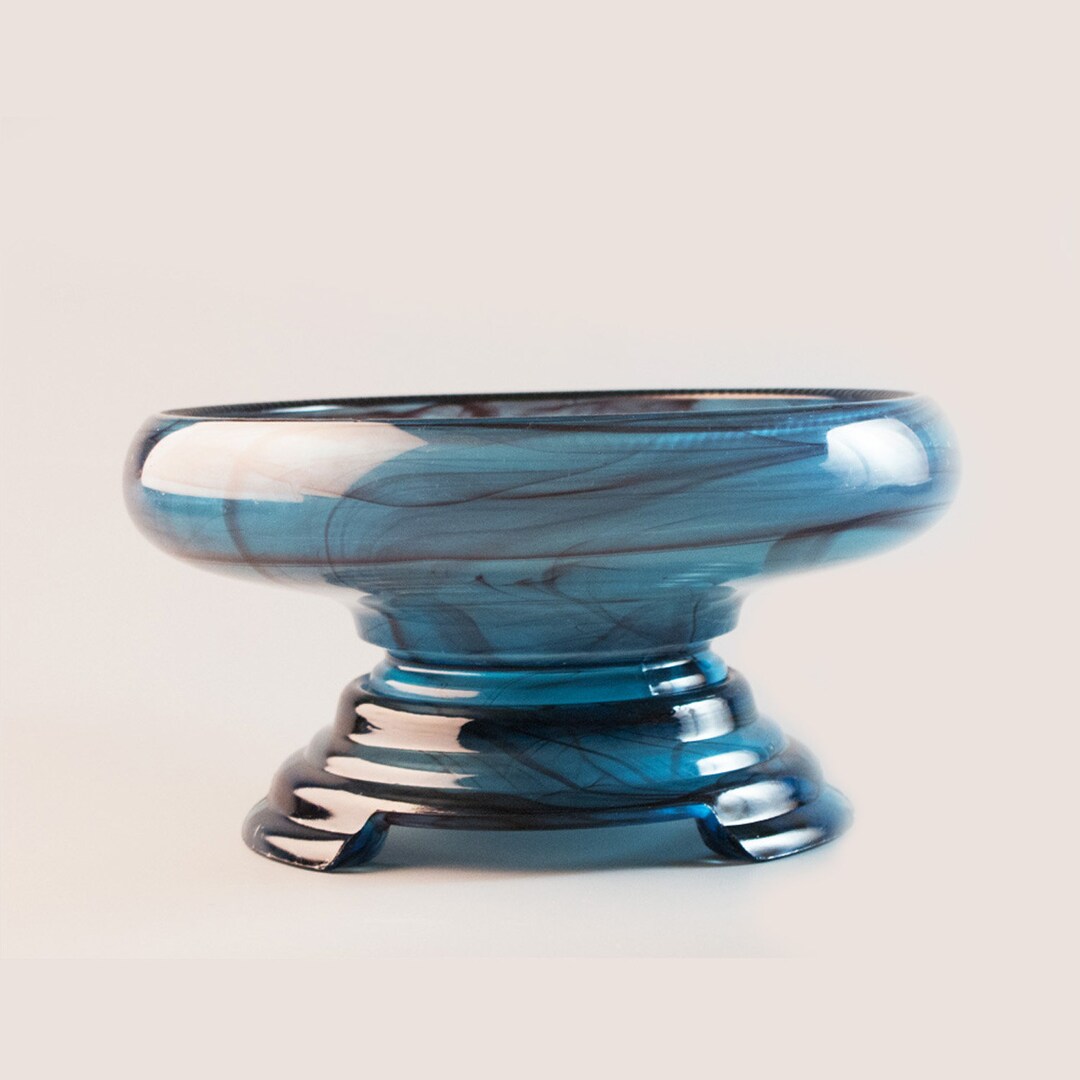 Stunning Art Deco Davidson Cloud Blue Glass Vase With a Stand - Etsy
