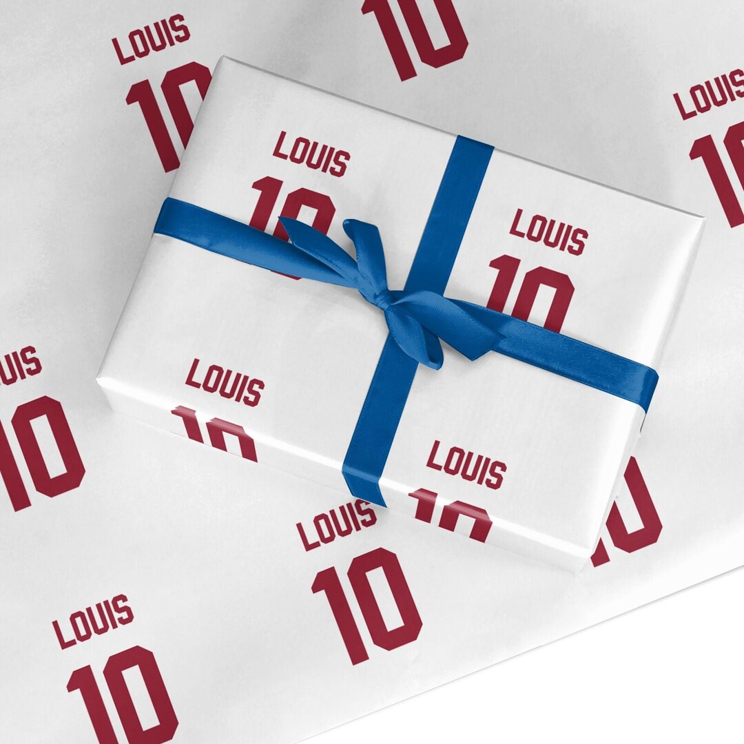 Personalised Football Shirt Wrapping Paper Custom Gift Wrap | for Him ...