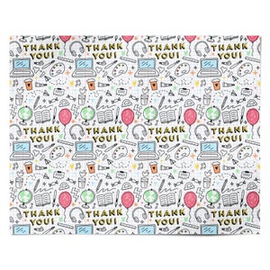 Thank You School Teacher Wrapping Paper - Etsy UK