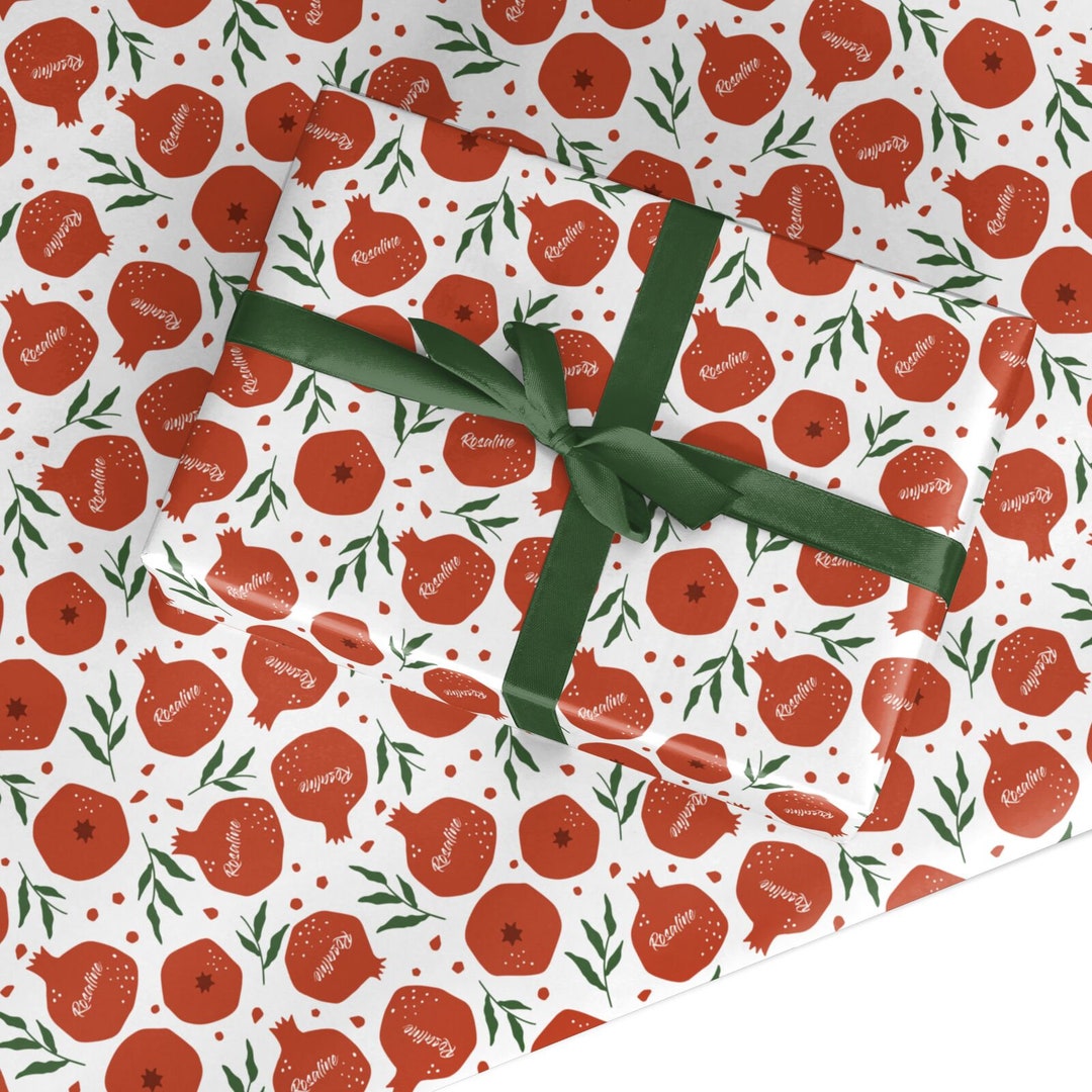 Personalised Pomegranates Wrapping Paper - Etsy UK