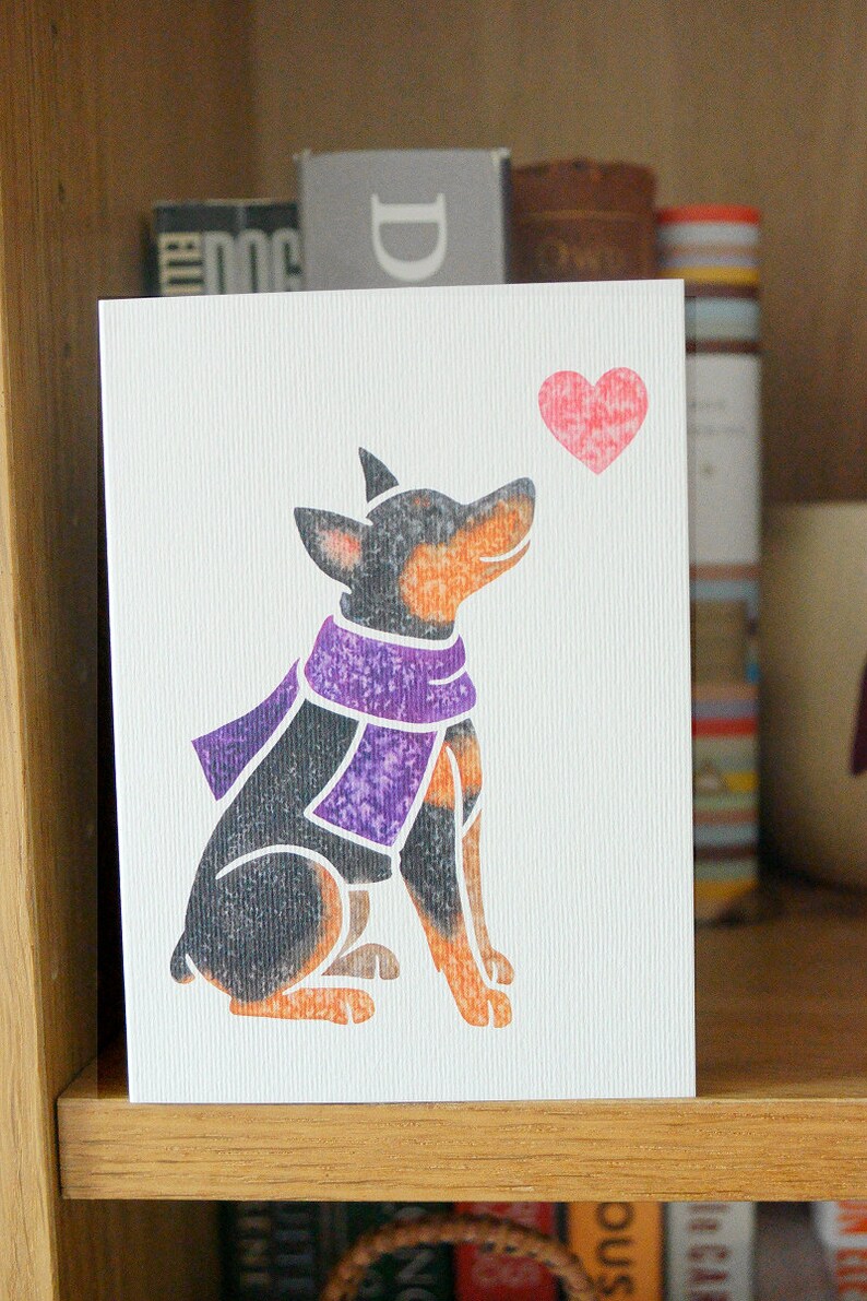 MINIATURE PINSCHER Min Pin Dog Cute Note Cards Gifts Greeting | Etsy