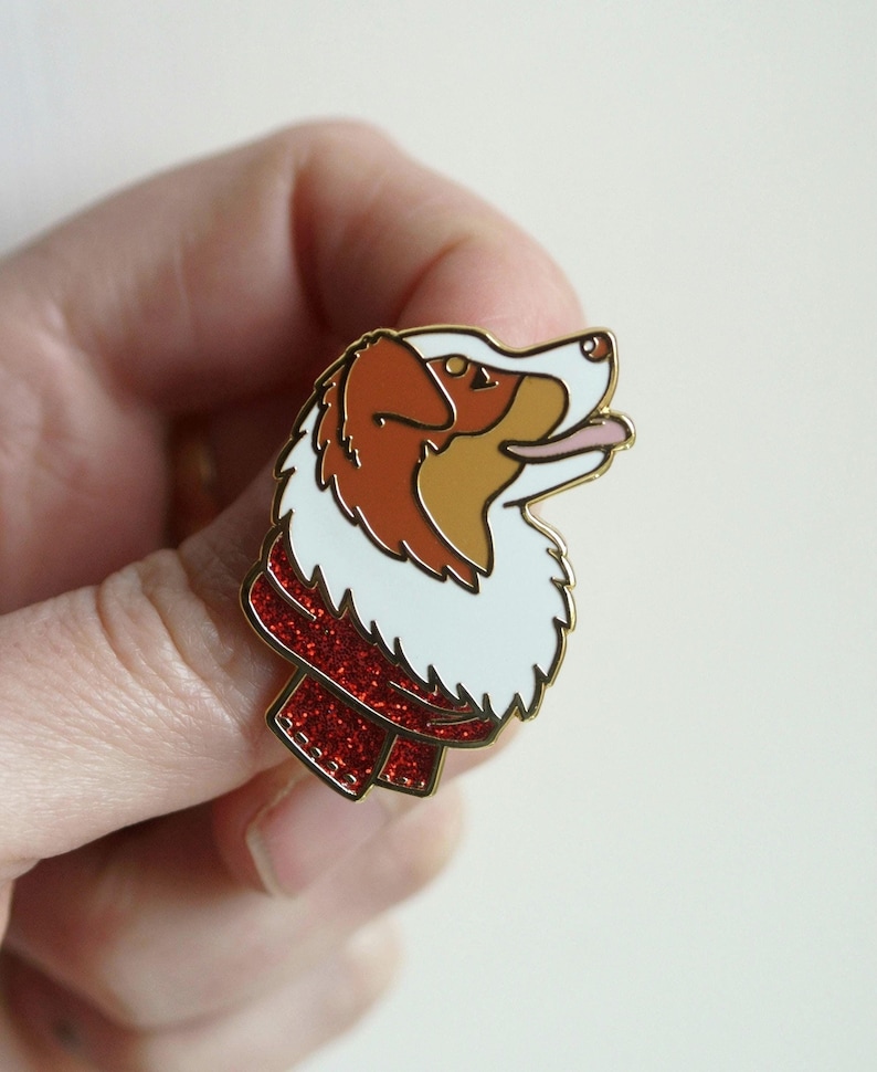 Red Tri AUSTRALIAN SHEPHERD Aussie Enamel Lapel Pin Badge, Cute Gift ...