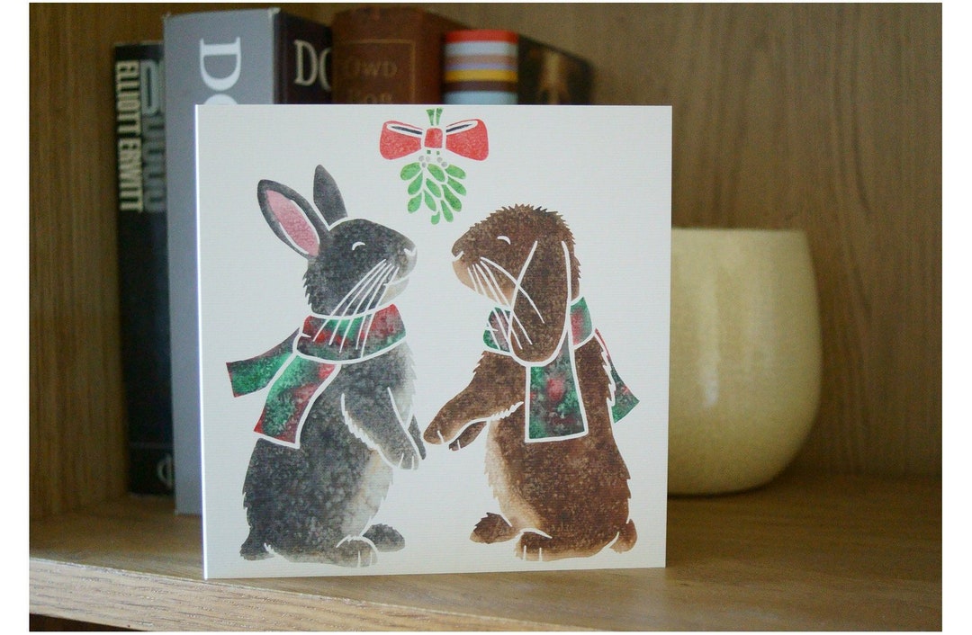 RABBIT Christmas Cards / Domestic Bunny, Lop / Perfect for Xmas or ...