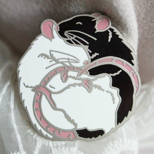 Cute Pet Fancy RAT Hard Enamel Cloisonne Pin, Seven Different ...