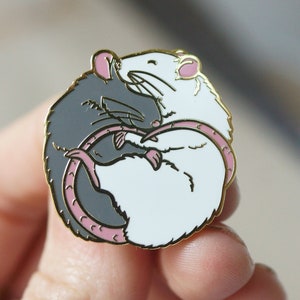 Cute Pet Fancy RAT Hard Enamel Cloisonne Pin Five Different | Etsy UK