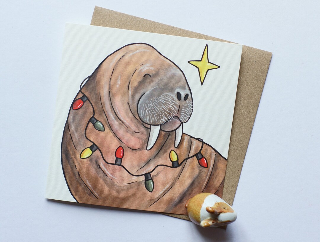 Arctic WALRUS Christmas Cards / Xmas Holiday Season Wildlife Gifts ...