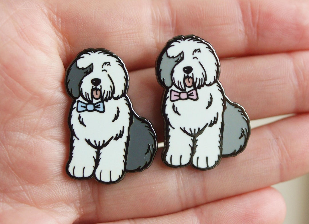 OLD ENGLISH SHEEPDOG Enamel Lapel Pin - Cute Gift for Oes Lovers and ...