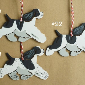 Cute AMERICAN COCKER SPANIEL Dog Handpainted Wooden Christmas Tree ...