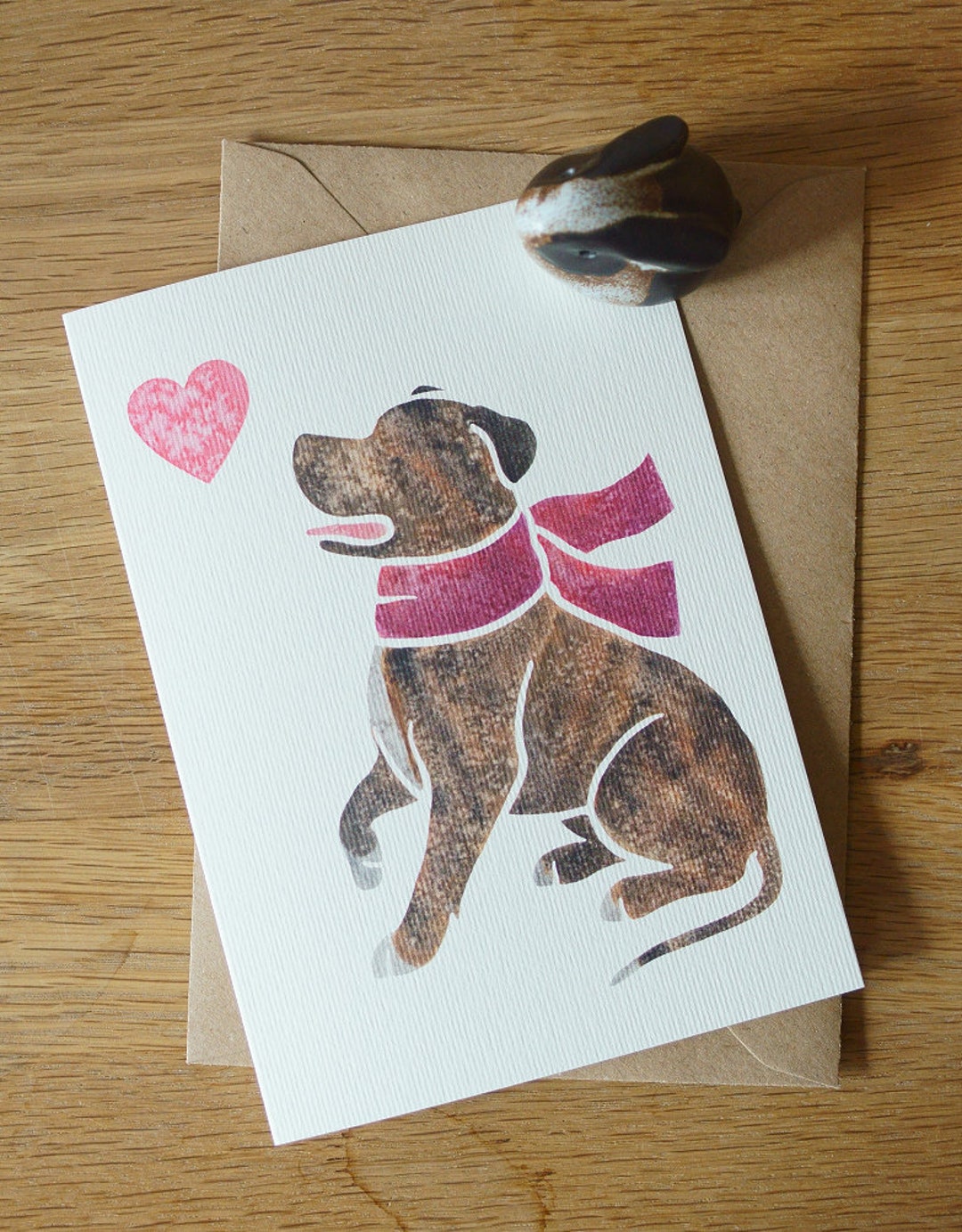 Staffordshire Bull Terrier Staffy Dog Note Cards, Printed Watercolor ...