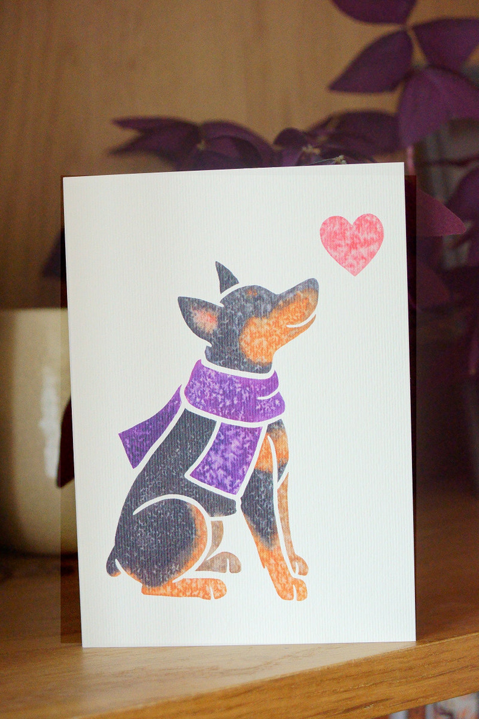 MINIATURE PINSCHER Min Pin Dog Cute Note Cards Gifts Greeting | Etsy