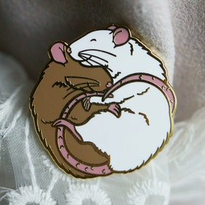 Cute Pet Fancy RAT Hard Enamel Cloisonne Pin, Seven Different ...