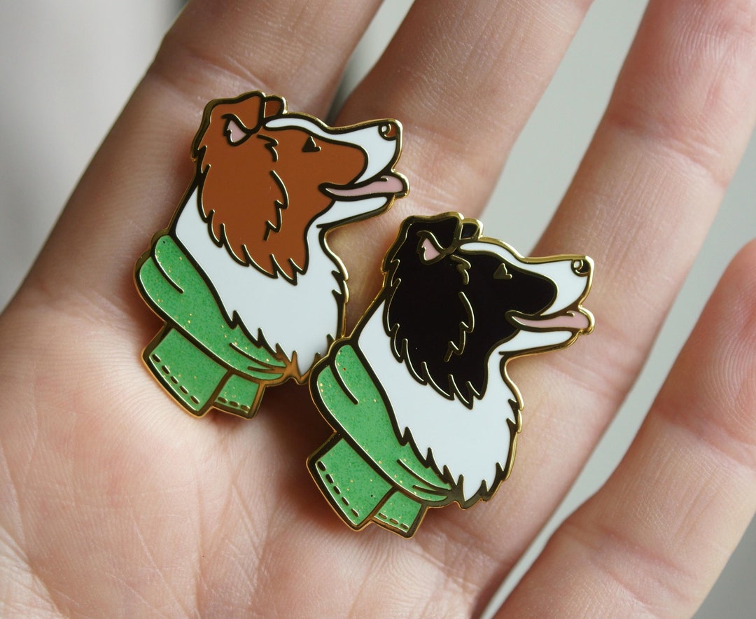 BORDER COLLIE Sheepdog Enamel Lapel Pin Badge, Dog Lovers Gift, Hard ...