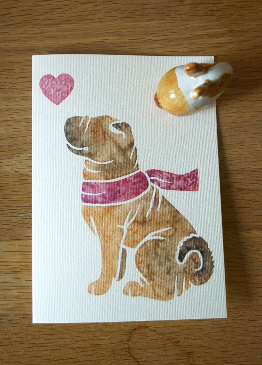 CHINESE SHAR PEI Note Cards / Printed Watercolour Design / Gift ...