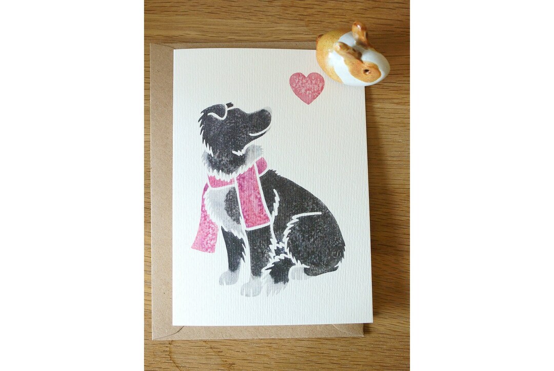 BORDER COLLIE Note Cards / Working Sheepdog / Printed Watercolour UK ...