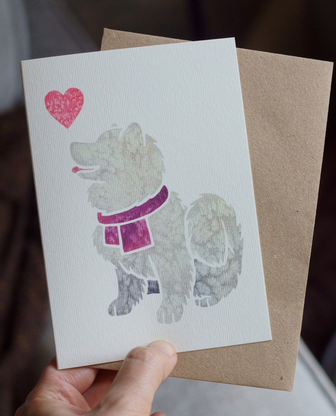 SAMOYED Note Cards Notelets / Printed Watercolour Art Design / Gift ...