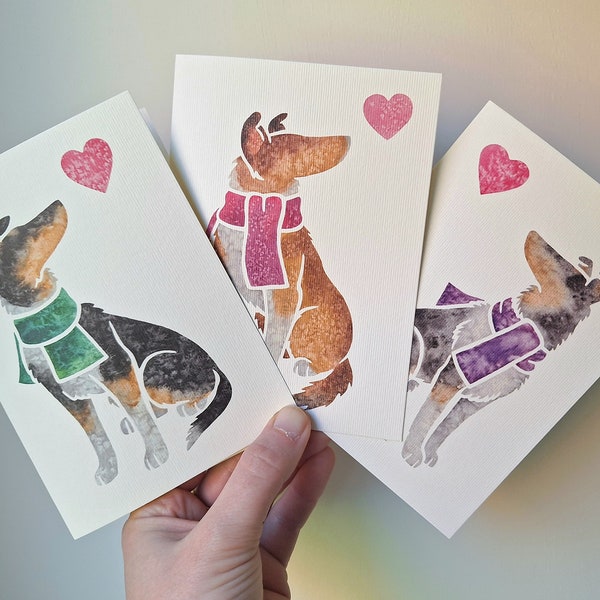 Merle Border Collie Birthday Cards - Etsy