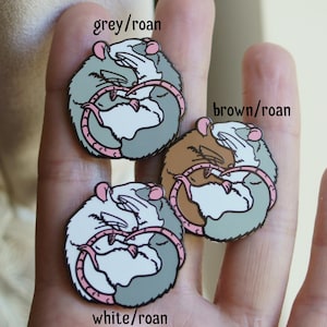 Cute Pet Fancy RAT Hard Enamel Cloisonne Pin, Seven Different ...