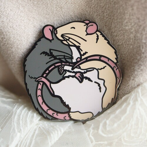White Dumbo Rat Hard Enamel Pin - Etsy