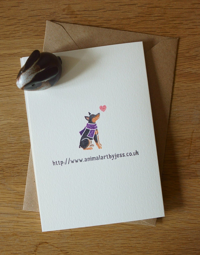 MINIATURE PINSCHER Min Pin Dog Cute Note Cards Gifts Greeting York ...