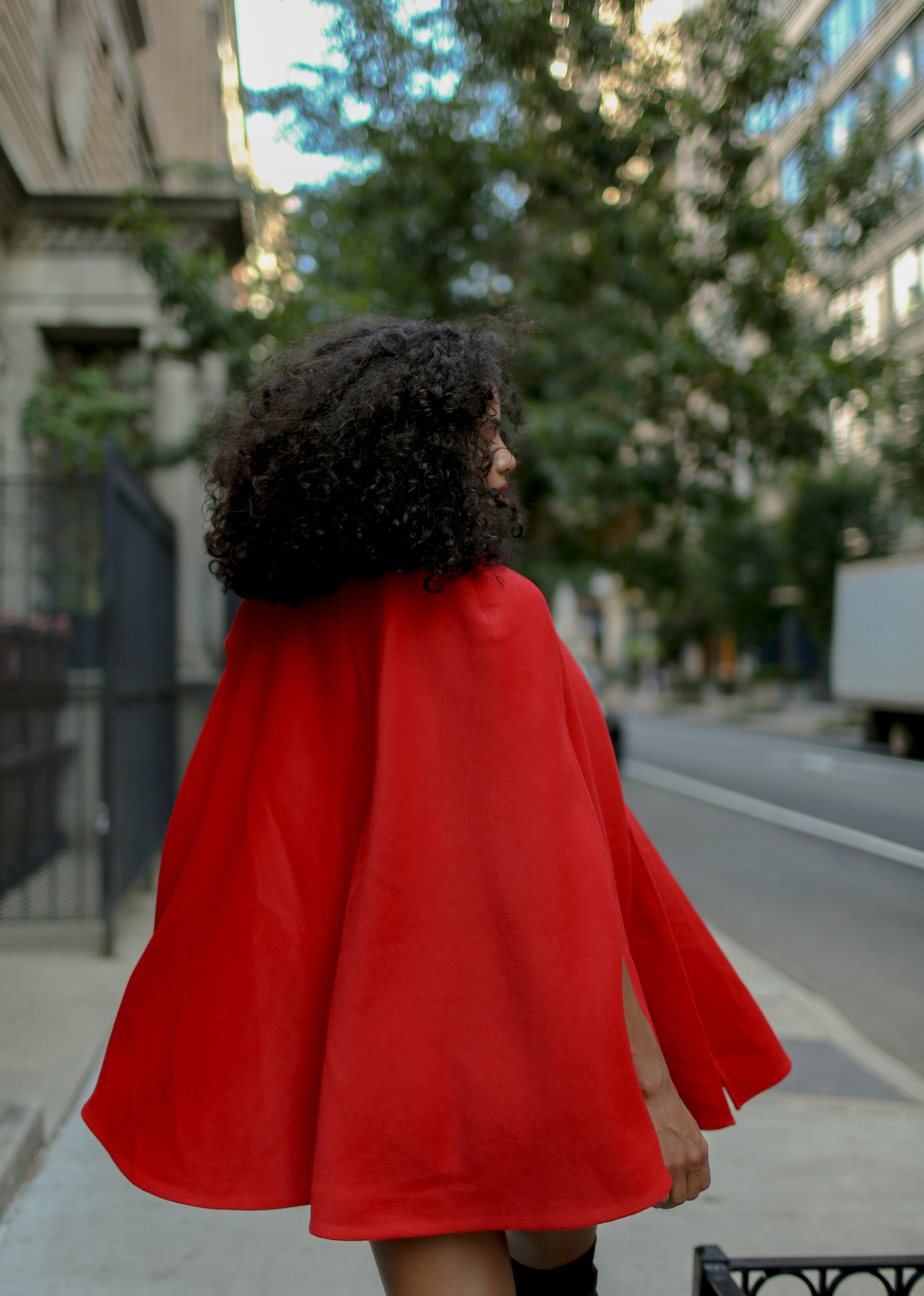 Womens Red Cape With Scarf Cashmere Coat Fashion Coat - Etsy