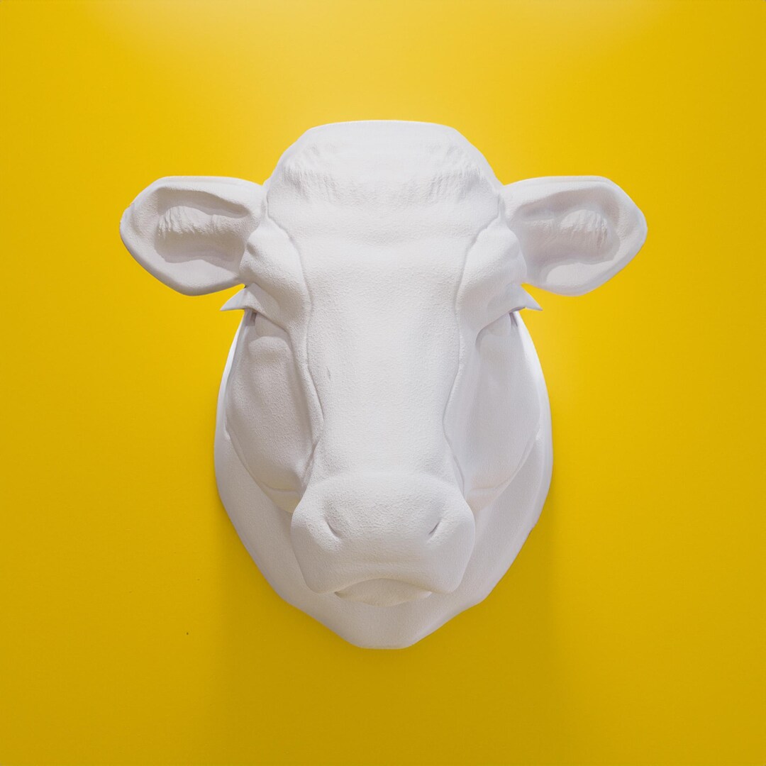 3D Cow Head Wall Decoration Sustainable and Unique Gift - Etsy