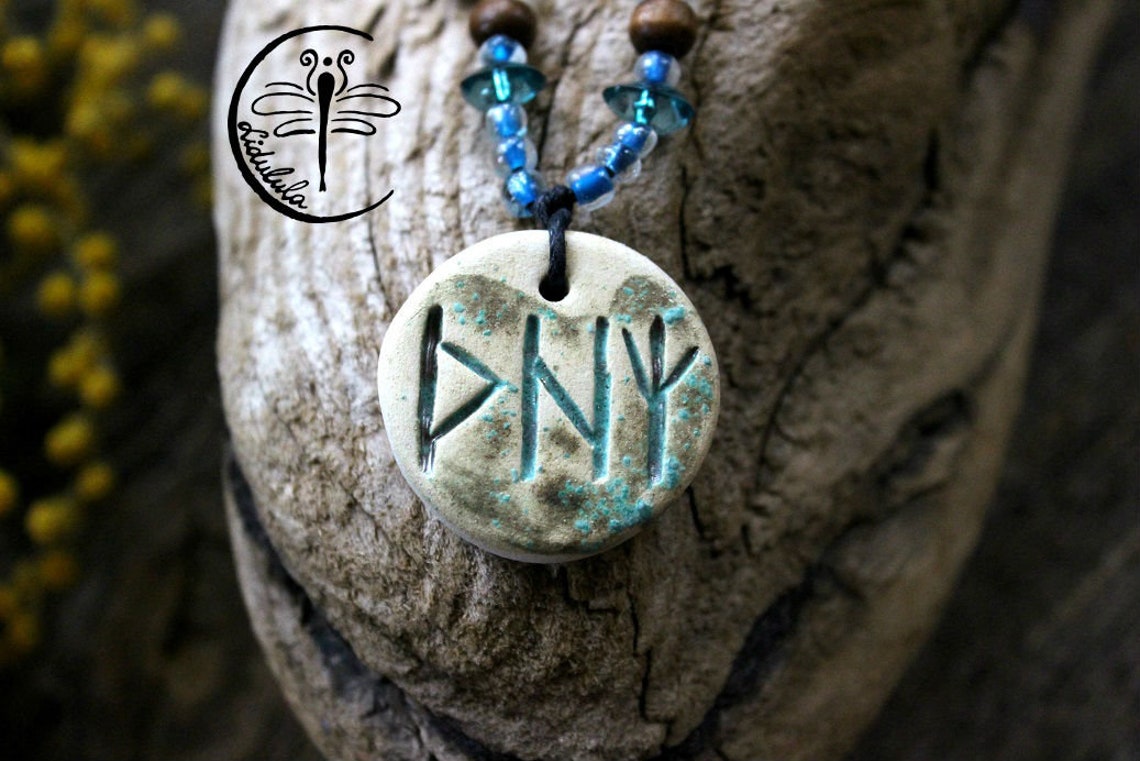 Viking rune necklace Good luck symbol Viking rune pendant | Etsy