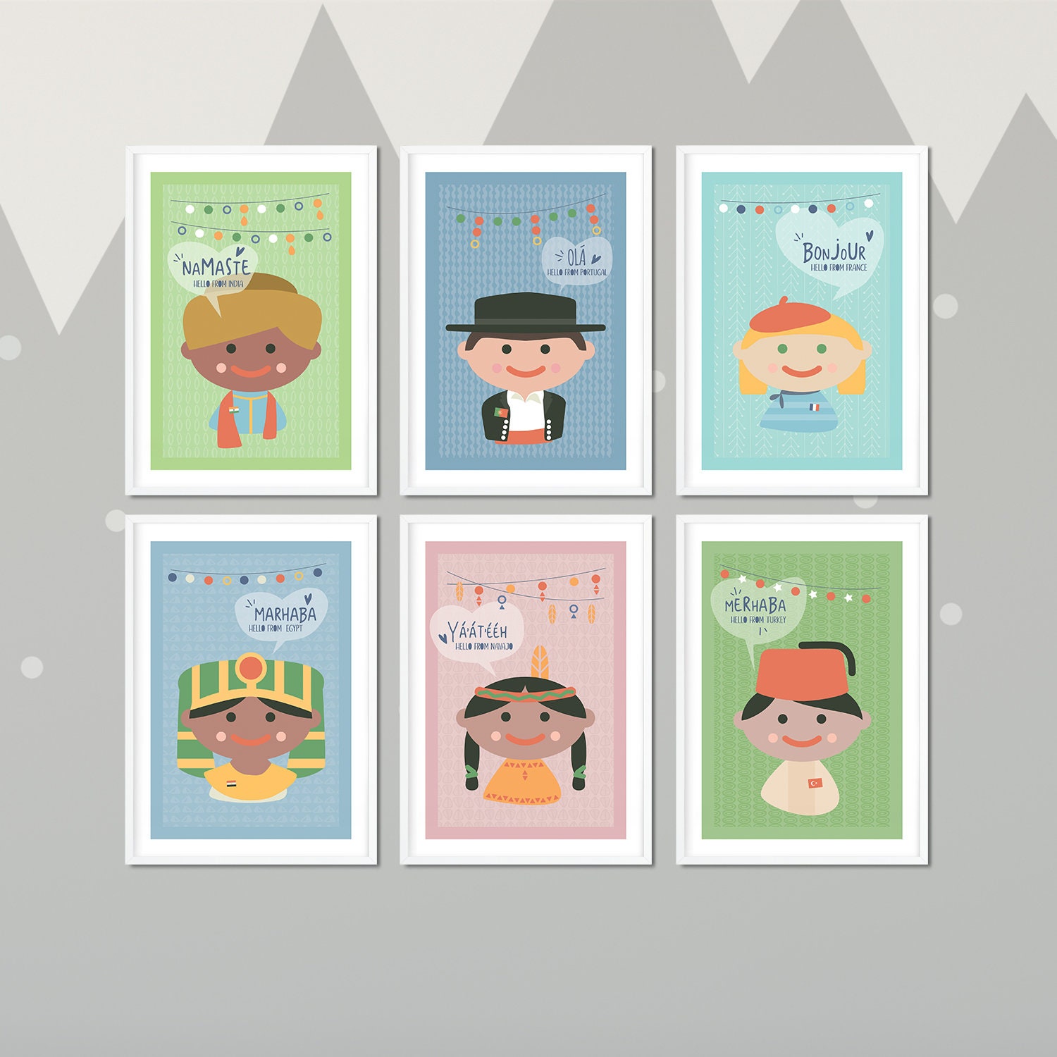 Merhaba Hola desde TURKEY Niños del mundo PRINTABLE Kids - Etsy España