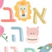 Alef Bet PRINTABLE Set of 2 - Hebrew Letters + Numbers Print, Aleph Bet ...