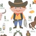 ABC Cowboy World Alphabet - PRINTABLE, Western Nursery Wall Art, Cowboy ...