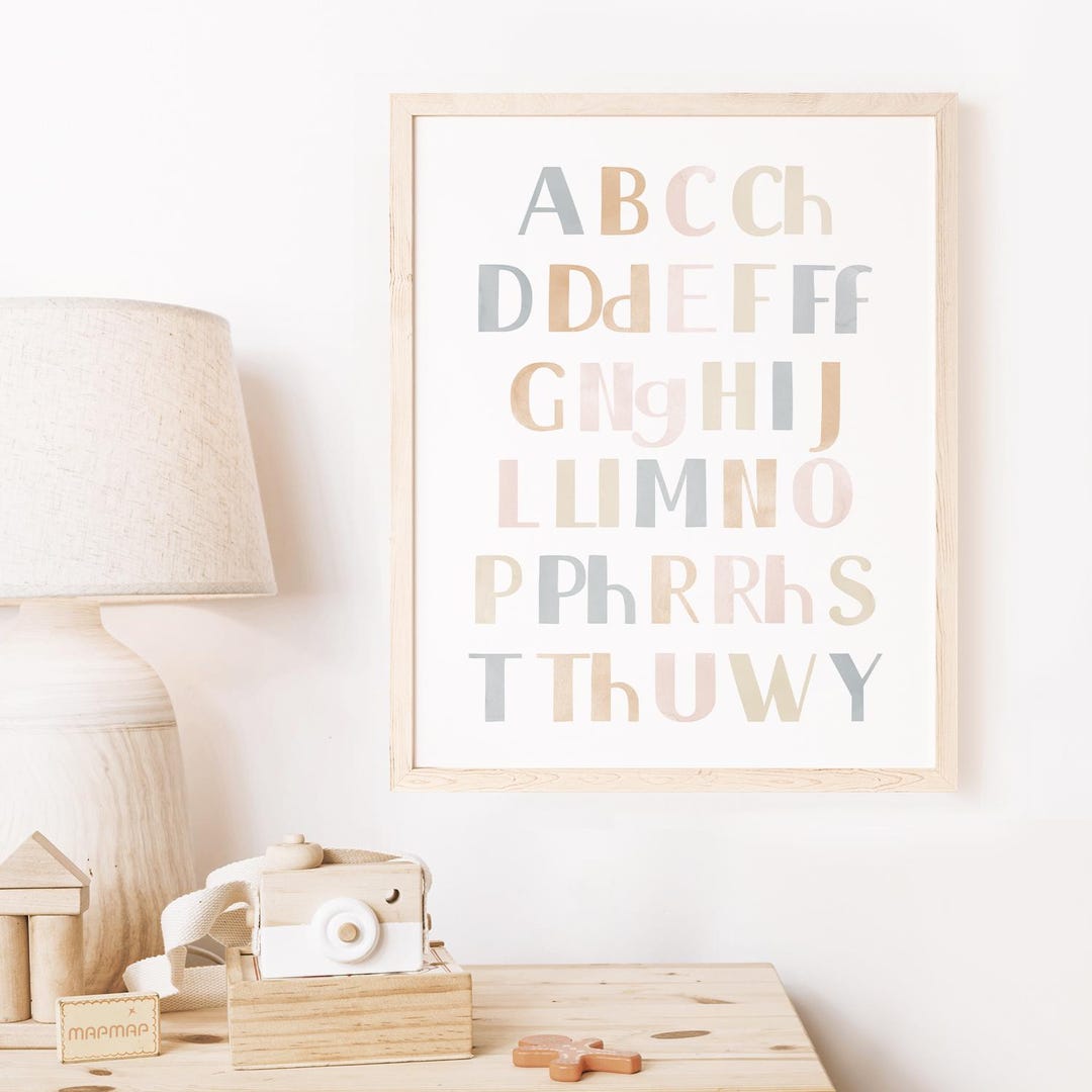 Welsh Alphabet Print PRINTABLE, Wyddor Nursery Print, Printiau I Blant ...
