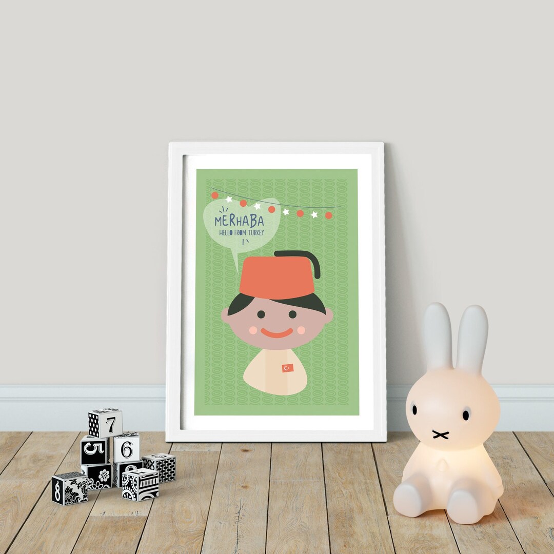 Merhaba Hola desde TURKEY Niños del mundo PRINTABLE Kids - Etsy España
