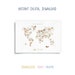 Boho World Map Print – Illustrated Nursery Wall Art (digital Download ...