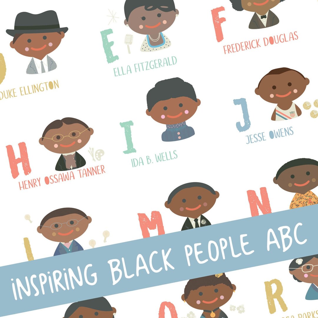 Inspiring Black People Alphabet, PRINTABLE - ABC Nursery Black People ...