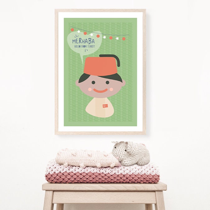 Merhaba Hola desde TURKEY Niños del mundo PRINTABLE Kids - Etsy España
