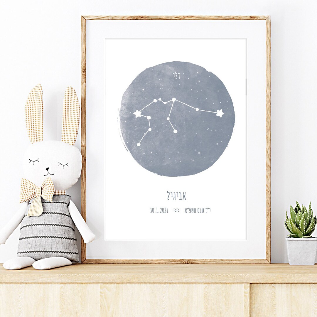 Personalized Star Sign - PRINTABLE, Printable Poster, Zodiac Wall Art ...