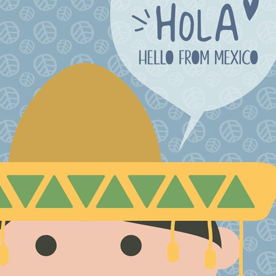 Hola Hello From MEXICO Children of the World PRINTABLE, Kids Around the ...