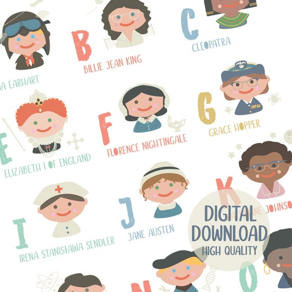 Inspiring Women Alphabet PRINTABLE ABC 'yes You - Etsy