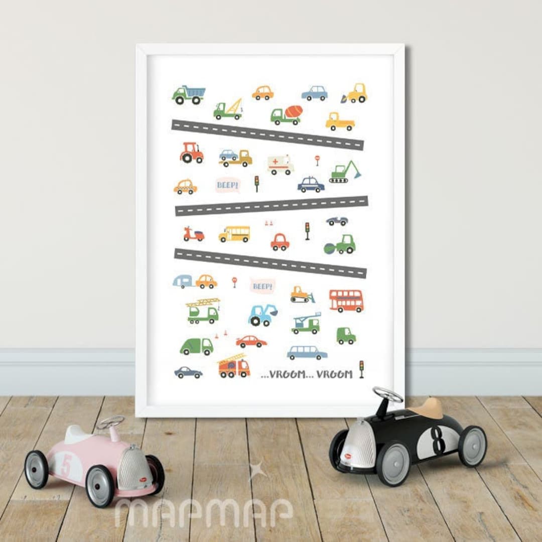 Vroom.. Vroom... Transportation Poster - PRINTABLE Cars Nursery ...